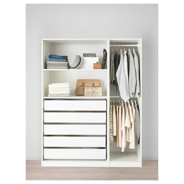 Гардеробная система IKEA ПАКС, ЛДСП, ДВП, 125x58x236 см купить c ...