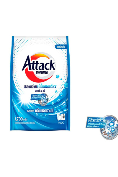 Концентрированное порошковое моющее средство Attack Clean Advance ...
