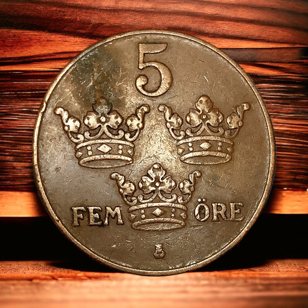 Монета Швеция 5 эре 1935 года. Короны купить на OZON по низкой цене (1728352643)