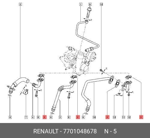 Прокладка масл.трубки ORG - Renault арт. 7701048678 - купить по ...