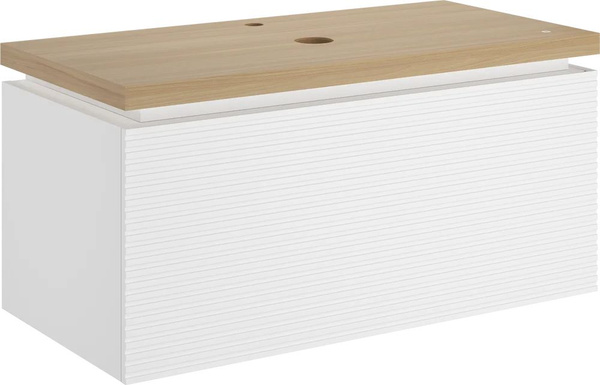 Тумба под раковину со столешницей STWORKI Рандерс 100, дерево, подвесная, с подсветкой купить на ...