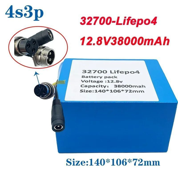 32700 LiFePO4 Аккумулятор 4S3P 12.8V 38Ah 4S 40A 100A Баланс BMS для ...