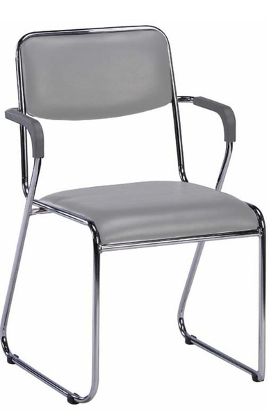 Кресло для посетителей Everprof Fix Plus Chrome Экокожа Серый 4 шт купить на OZON по низкой цене ...