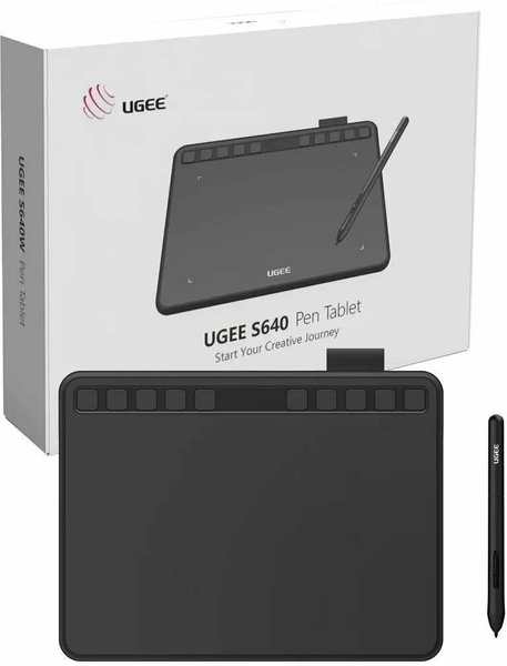 Графический планшет Ugee, A5, Windows, Linux, 8192 уровня, черный купить c доставкой на OZON по ...