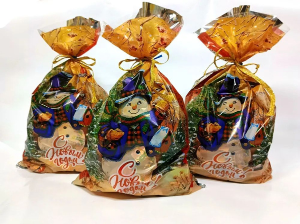 Новогодний сладкий подарок Пакет 3 шт. по 1000 гр. купить на OZON по ...
