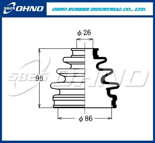 Пыльник привода 5'825 OHNO FB2151 (04438-35021) купить на OZON по ...