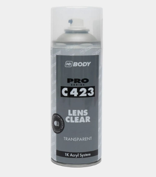 Лак для фар и оптики аэрозоль 400 мл. ПРОЗРАЧНЫЙ. HB Body C423 Lens ...