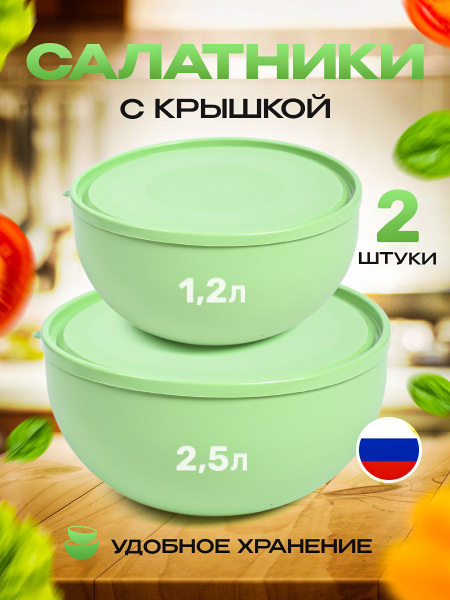 Набор салатников Elfplast, 2500 мл, 1200 мл купить c доставкой на OZON по низкой цене (1785891344)