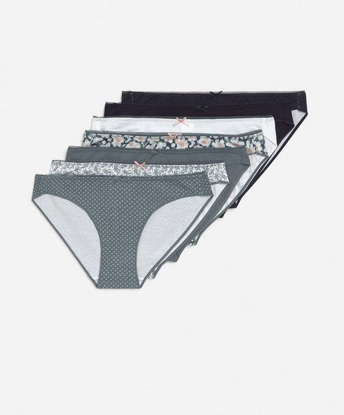 Комплект трусов Женский Oysho брифы Хлопок, Эластан авокадо, размер 44 Средняя Испания купить c ...