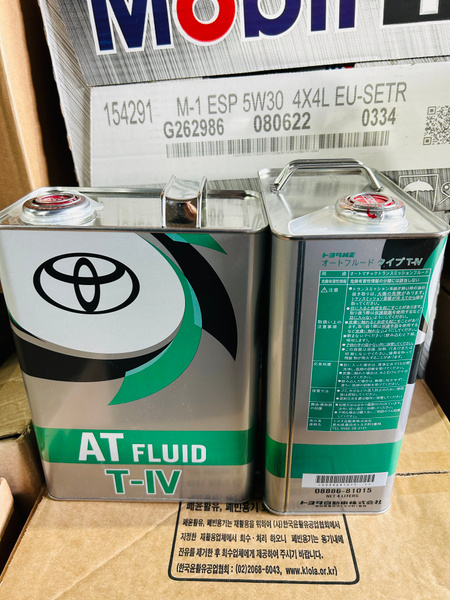 Масло трансмиссионное синтетическое Toyota "ATF TYPE T-4", 4 л ...