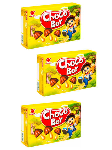 Печенье "ORION Choco boy" Original Чоко Бой грибочки с шоколадом 100г * 3шт купить на OZON по ...