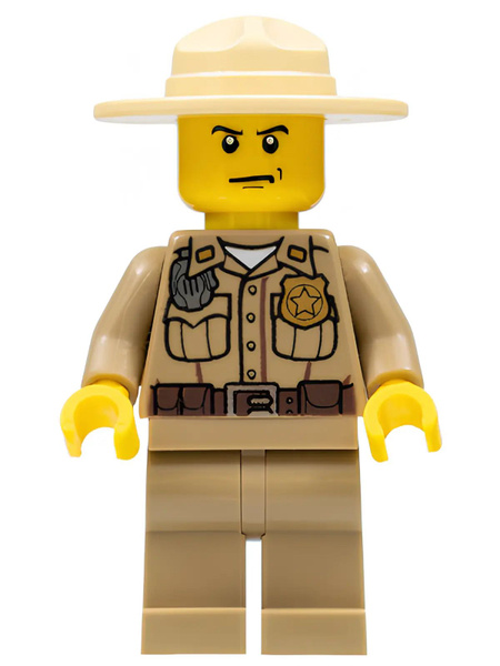 Минифигурка Lego Forest Police - Dark Tan Shirt with Pockets, Radio and ...