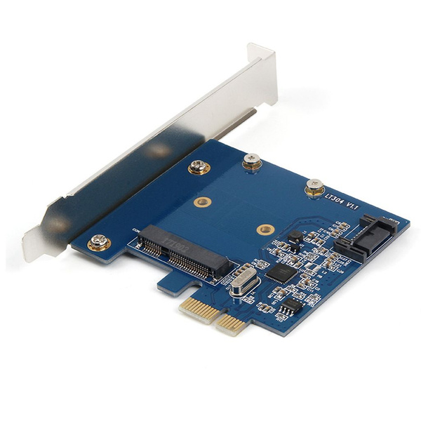 Плата расширения PCIe SATA MSATA SSD Adapter 3.0 для настольных ПК ...
