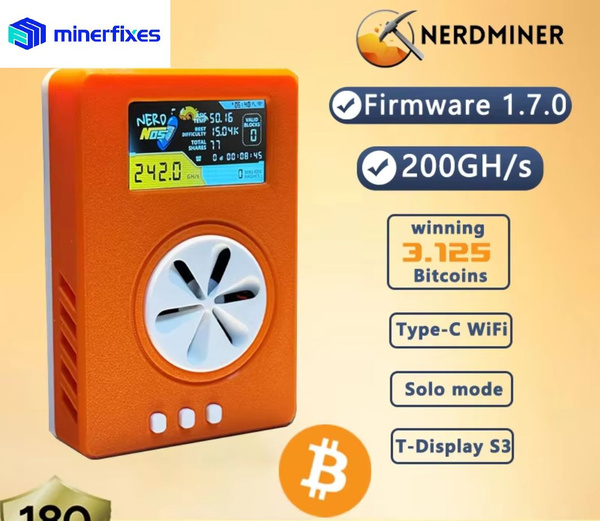 Minerfixes Дозиметр Мини майнер NerdMiner V2MAX Nerdnos one 200GH/s купить на OZON по низкой ...