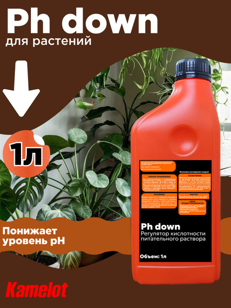 Ph down, сильный концентрат, регулятор понижения ph 1л купить на OZON по низкой цене (1995254185)
