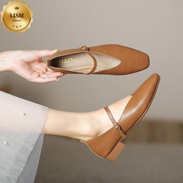 Туфли Женский LISM EVA, Каучук, размер 40 Толстый каблук Бильярд Россия Пряжка Круглый нос ...