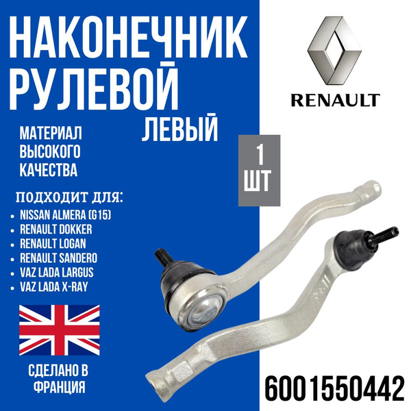 Наконечник рулевой левый Lada Largus 12-, Renault Logan I, II 04 ...