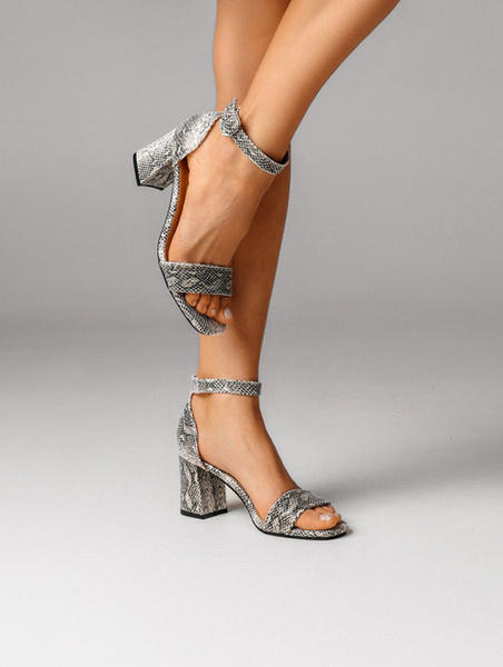 Босоножки Женский Obba Толстый каблук Микрофибра, Экозамша, размер 41 Открытый нос, Ремешок ...