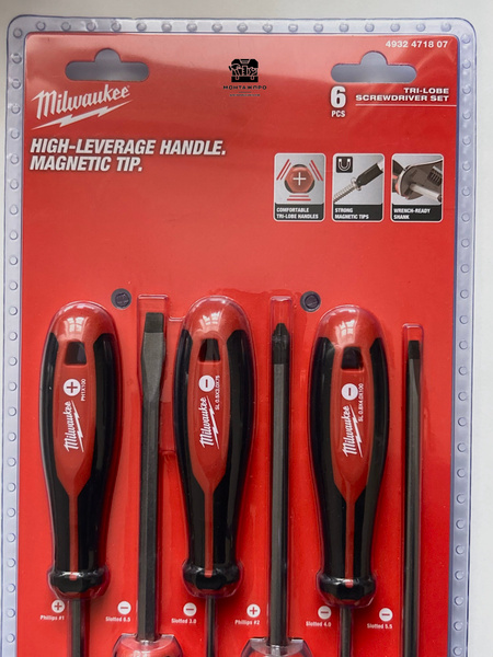 Набор магнитных отверток № 2 трехгранная рукоятка, 6шт 4932471807 ...