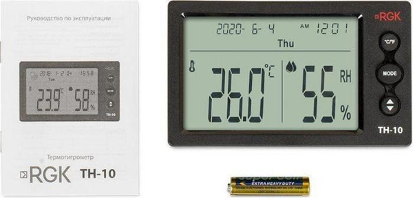 Термогигрометр RGK TH-10 с поверкой 778596 купить на OZON по низкой цене (1914575559)