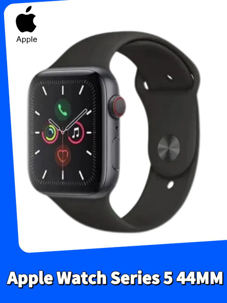 Apple Умные часы Apple Watch Series 5, 44mm, чёрный купить на OZON по низкой цене (1924574365)