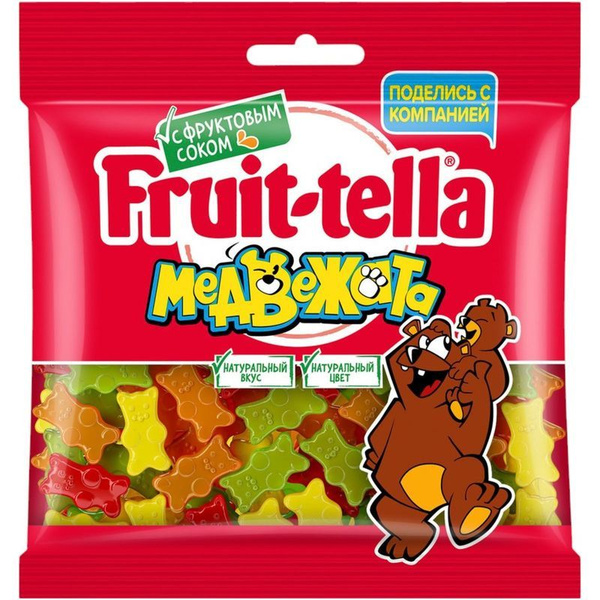 Мармелад Fruittella Медвежата жевательный апельсин-яблоко-лимон-клубника, 150г купить на OZON по ...