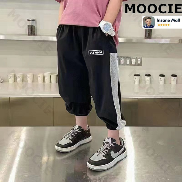 Брюки Мальчики MOOCIE черный, размер 160 Лето Китай купить c доставкой на OZON по низкой цене ...