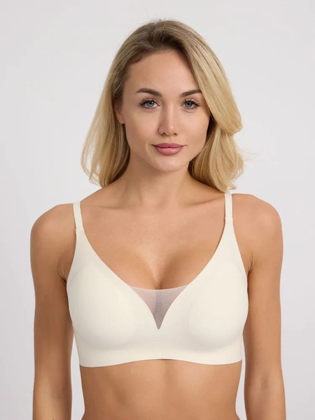 Бюстгальтер Женский бюстье, халтер, размер 75A, 75B белый матовый Нейлон Повседневный Китай ...