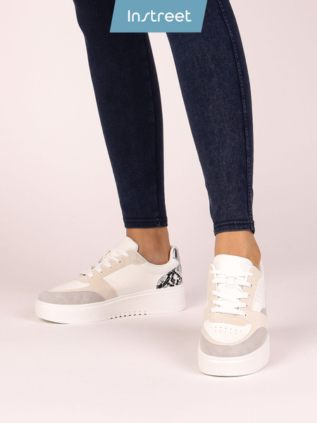 Кеды Женский Instreet Искусственная кожа, размер 40 5 На любой сезон Шнурки Платформа Россия ...