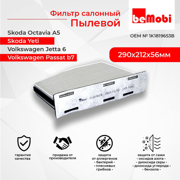 Салонный фильтр пылевой для AUDI, SKODA, VOLKSWAGEN, SEAT OEM ...