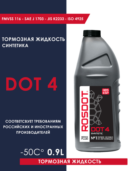 Тормозная жидкость ROSDOT DOT4 0,91кг купить на OZON по низкой цене (2126782516)