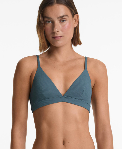 Купальник раздельный Женский Oysho бело-синий, размер 44, 46 Полиамид, Эластан купить c ...