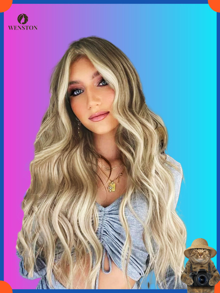 WENSTON-HW5118 Европейский длинный кудрявый парик купить c доставкой на ...