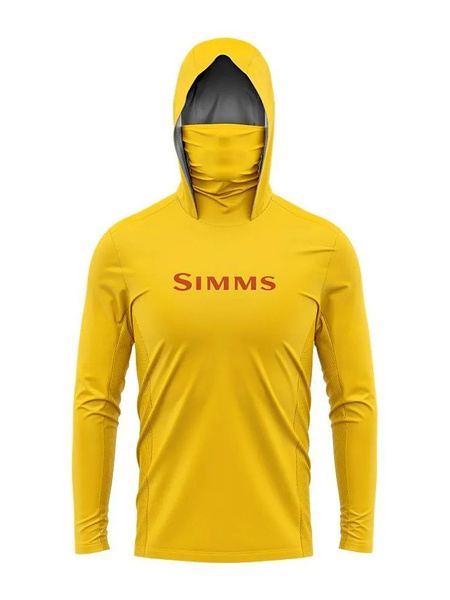 Худи Мужской, Женский Simms Капюшон желтый Без застежки Велюр искусственный, Волокно, размер 54 ...