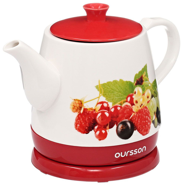 Чайник электрический Oursson KE1742G/RD, красный купить на OZON по низкой цене (1988343299)