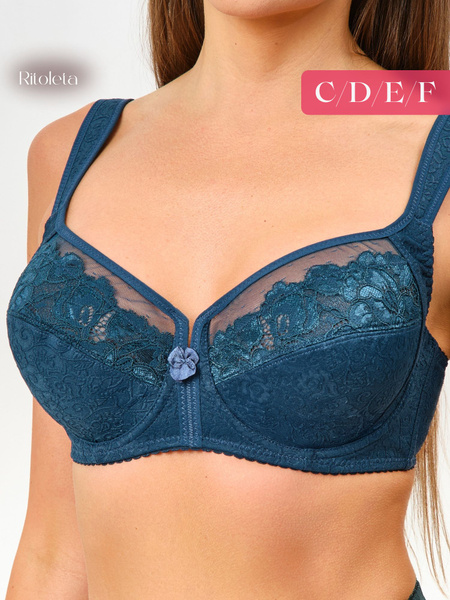 Бюстгальтер Женский Ritoleta мягкая чашка на каркасе, на косточках, размер 85C изумрудный ...