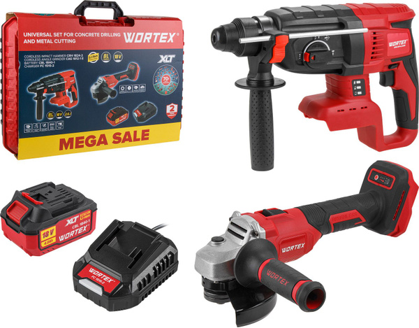 WORTEX Перфоратор, 1 акк. купить на OZON по низкой цене (2042052985)