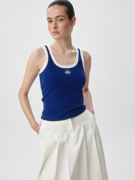 Майка Женский SELA темно-синий, размер 42 Повседневный Китай купить c доставкой на OZON по ...