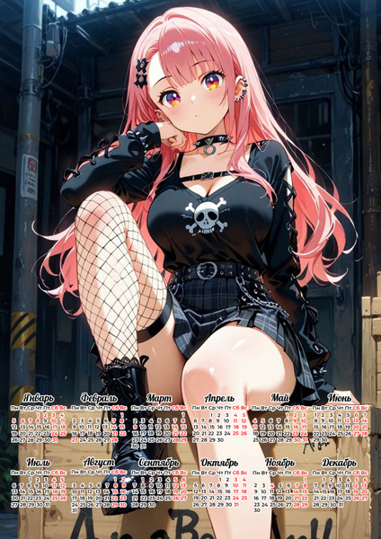 Характеристики Календарь "Красивые девушки. Аниме 18+" на 2026, формат А4 с ламинацией подробное ...