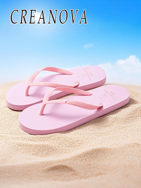 Сланцы Женский CREANOVA, размер 40, 41 EVA, Полиэстер с ПВХ покрытием Без застёжки Китай Лето ...