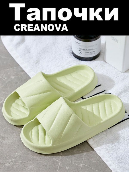 Тапочки Женский CREANOVA, размер 40, 41 зеленый лишайник Китай Лето купить c доставкой на OZON ...