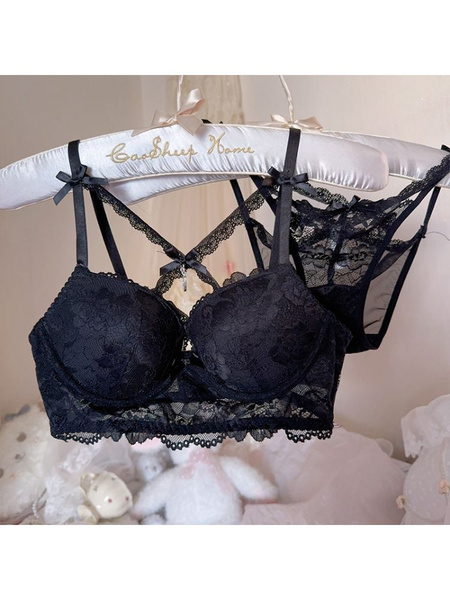 Комплект белья Женский черный, размер 75A, 75B купить c доставкой на OZON по низкой цене ...