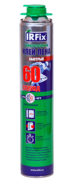 Клей-пена универсальный IRFIX 60 СЕКУНД 800 мл купить на OZON по низкой цене (2206858688)