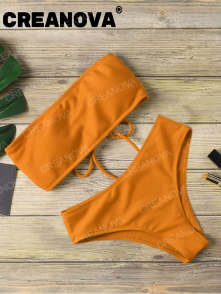 Купальник раздельный Женский CREANOVA оранжевый, размер 46 купить c доставкой на OZON по низкой ...