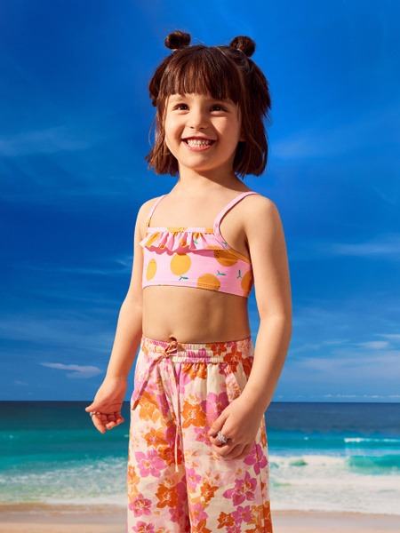 Купальник раздельный Девочки Acoola топ графит, размер 122, 128 Плавание, Аквааэробика Китай ...