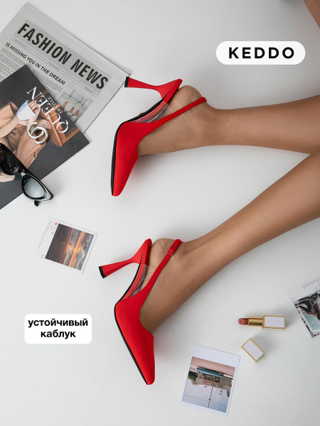 Туфли Женский Keddo Текстиль, Полихлорид, размер 38 Стандартный высокий (выше 9 см) 6 с открытой ...