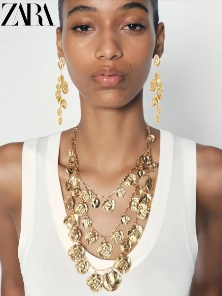 Zara Ожерелье С подвесками купить на OZON по низкой цене (2335081966)