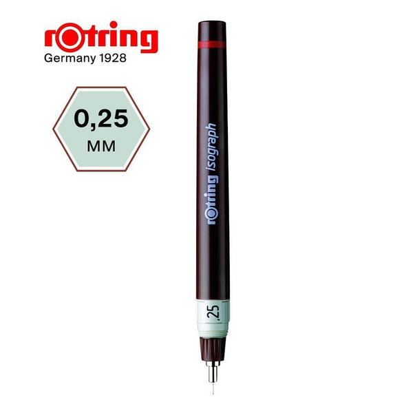 Изограф Rotring 0,25 мм, для точного технического рисования купить на OZON по низкой цене ...
