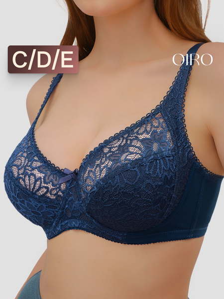 Бюстгальтер Женский OIRO мягкая чашка на каркасе, размер 85D изумрудный Полиамид, Эластан ...