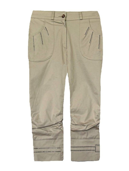 Капри Женский Kaprise светло-бежевый Стрейч-коттон Повседневный, размер ...